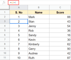How to Number Rows in Google Sheets (Add Serial Numbers) - Spreadsheet Point