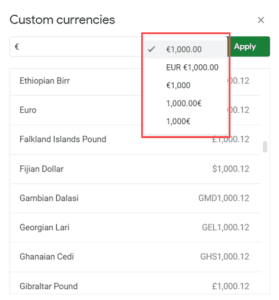 How to Insert the Euro Symbol (€) in Google Sheets (5 Easy Ways)