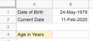 How to Calculate Age in Google Sheets (Easy Formulas) - Spreadsheet Point