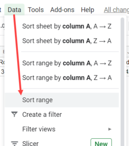 Sort Horizontally in Google Sheets (Sort Columns Left to Right) - Spreadsheet Point