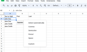How to Split Cells in Google Sheets [2 Methods] - Spreadsheet Point