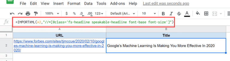 Google Sheets Web Scraping - Simple Guide for
