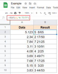Convert Decimals to Fractions in Google Sheets (2 Easy Ways)