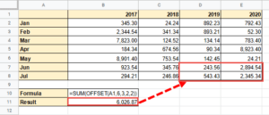 How to Use the Google Sheets OFFSET Function in 2025