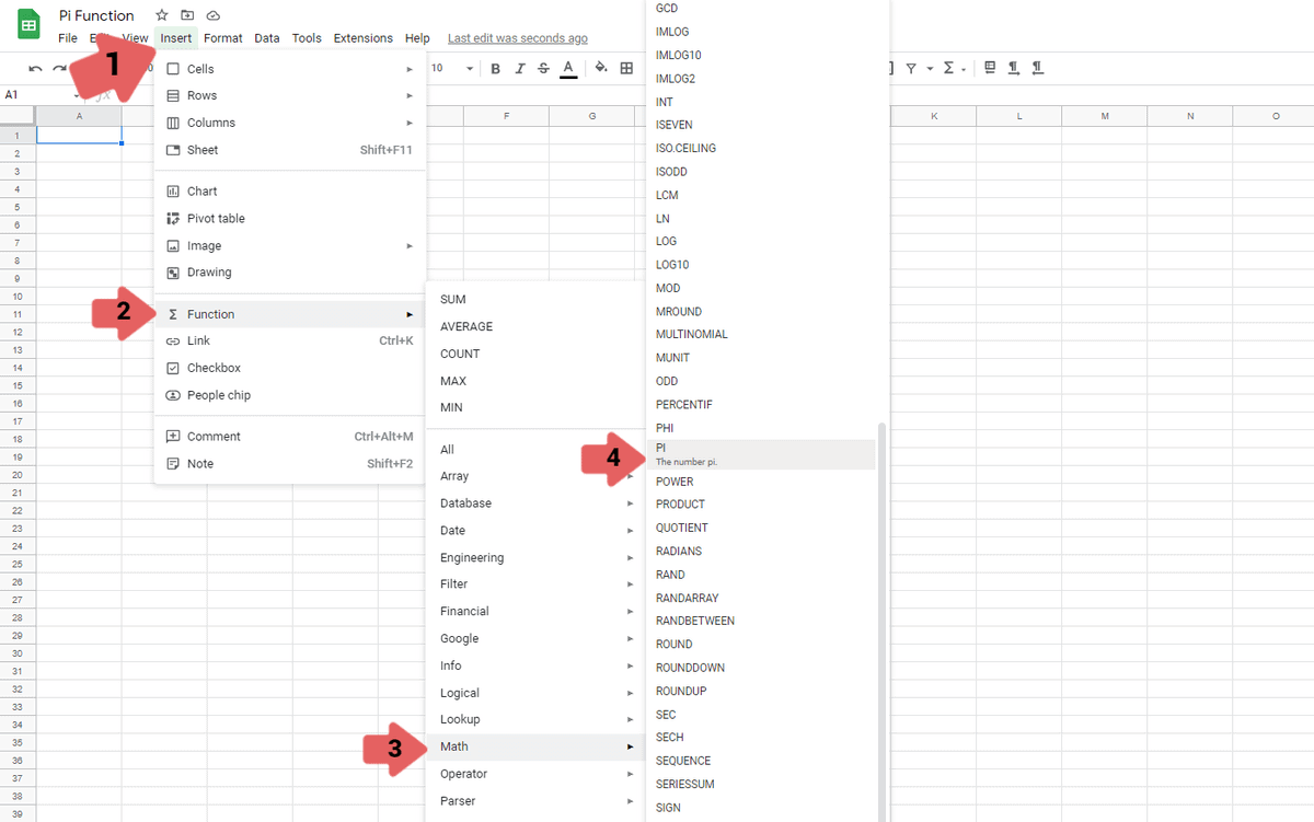 How To Use Pi In Google Sheets 3 Easy Examples 