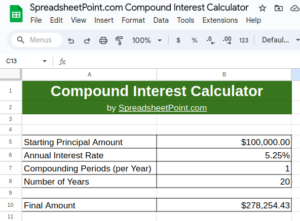 Google Sheets Compound Interest Calculator and How-To Guide