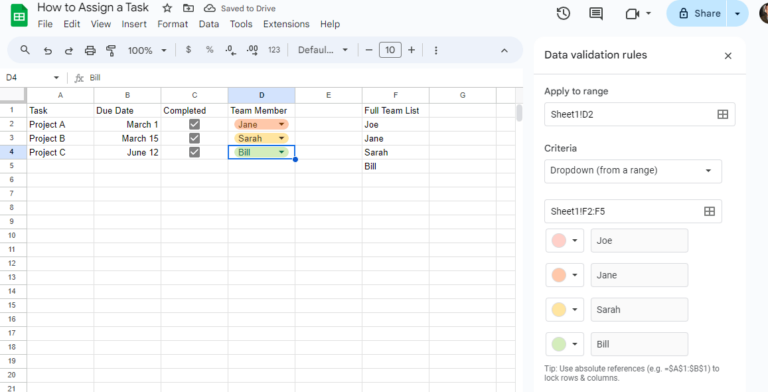 How to Assign a Task in Google Sheets [Easy Guide]