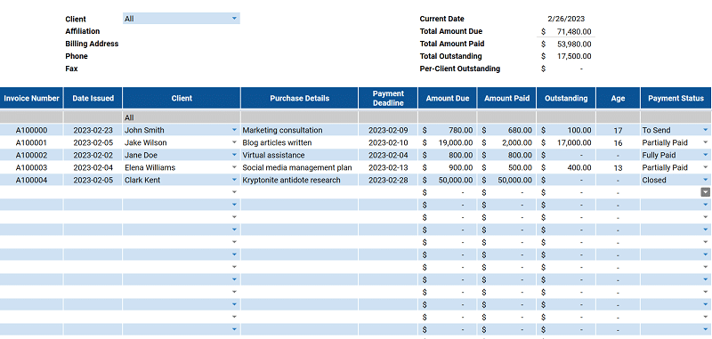 A Google Sheets Accounting Template Gallery (7 Templates)