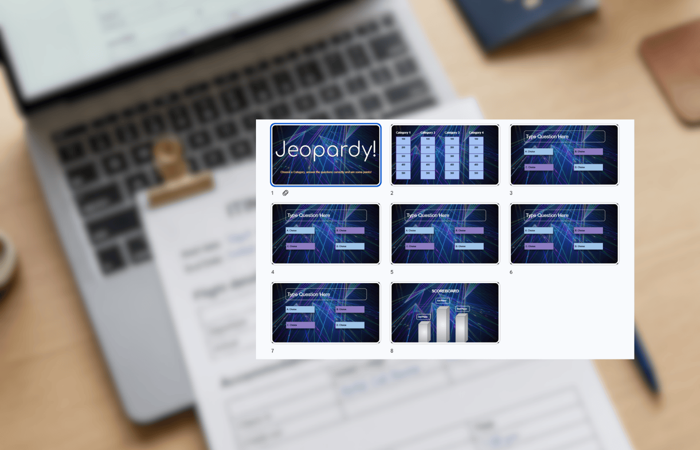 Free Jeopardy Template For Google Slides (3 Versions)