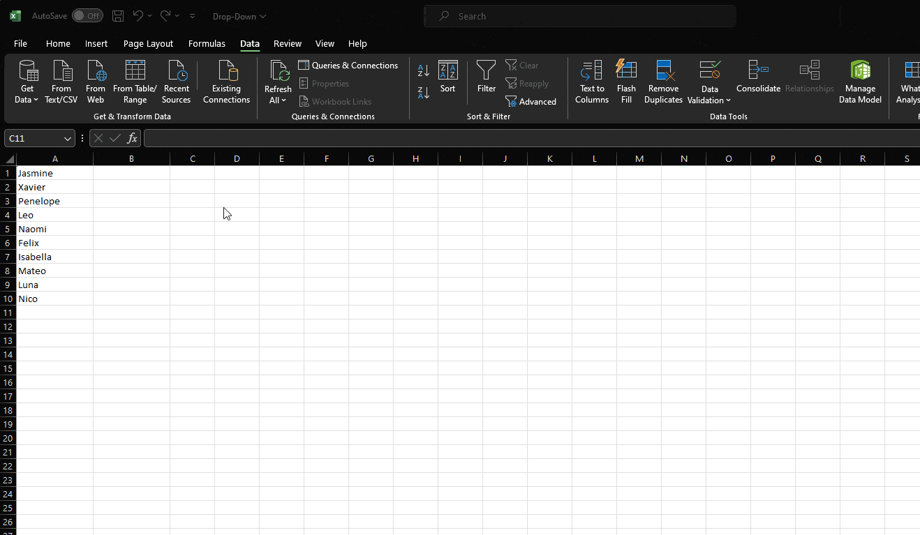 How To Create An Excel Drop Down List 2 Simple Ways 