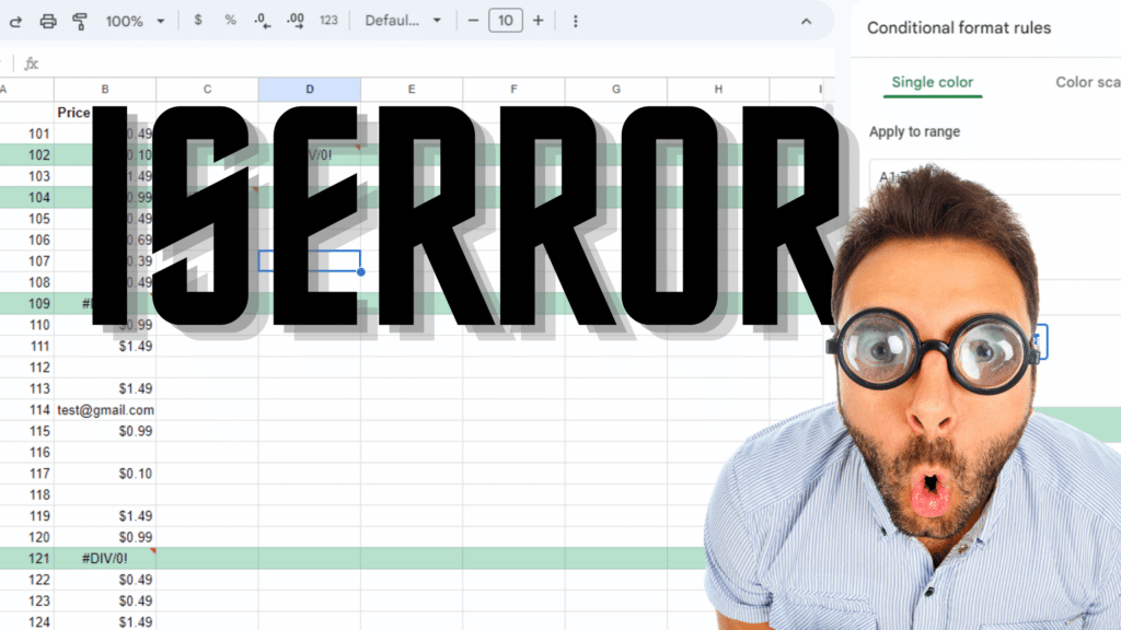 How to Use the ISERROR Function to Highlight Errors - Spreadsheet Point How to Use the ISERROR Function to Highlight Errors - Spreadsheet Point