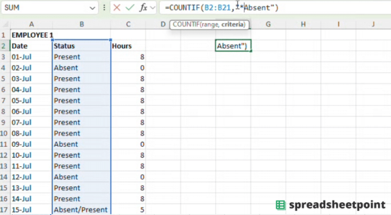 How to Use the COUNTIF Excel Function