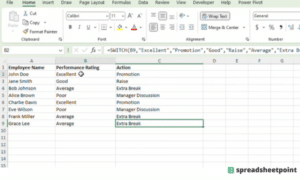 How to Use The Excel SWITCH Function