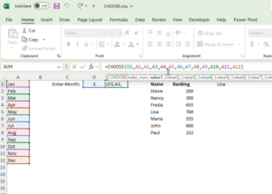 How to Use The Excel CHOOSE Function - Spreadsheet Point