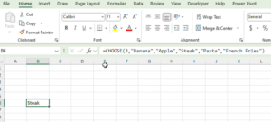 How to Use The Excel CHOOSE Function - Spreadsheet Point