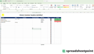 Activity Schedule Spreadsheet (Template and Guide)