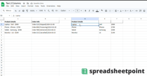 Split Text into Columns in Google Sheets or Excel - Spreadsheet Point